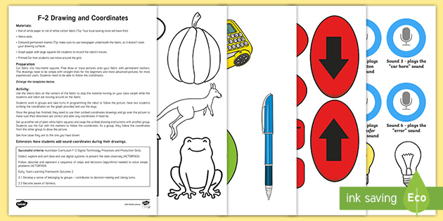 Drawing and Coordinates Activity (Compatible with Bee-Bot)