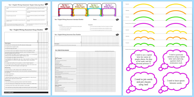 2014 National Curriculum Year 1 English Writing Assessment Resource Pack
