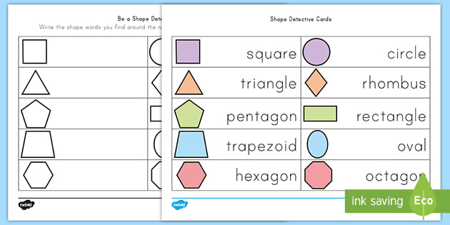 Shapes Read and Write the Room Activity (teacher made)