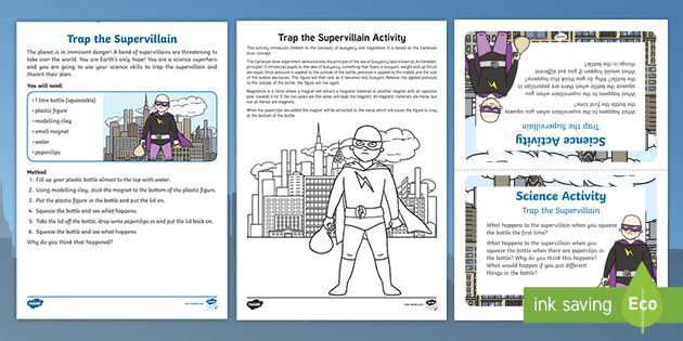 KS1 Trap the Supervillain Science Investigation Activity Pack