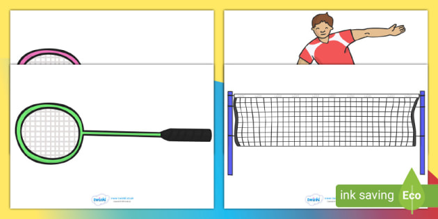 Editable Images Badminton