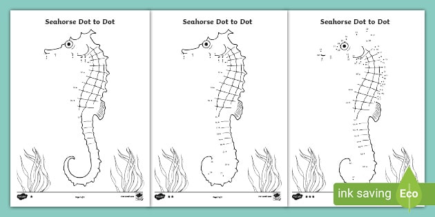 👉 Seahorse Dot to Dot (Teacher-Made)