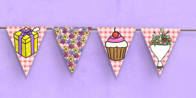 Mother's Day Bunting - Primary Resources (teacher made)