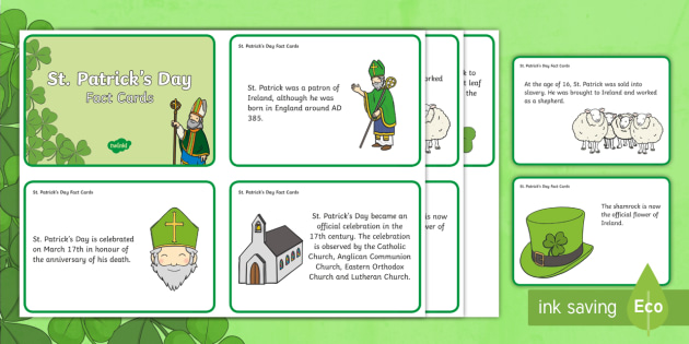 St Patrick's Day Display Fact Cards (teacher made)