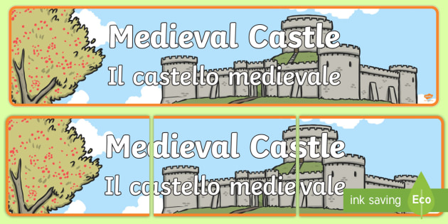 Medieval Castle Role-Play Display Banner English/Italian