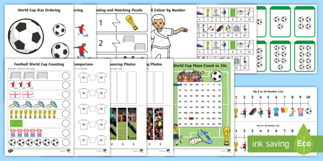 KS1 Football World Cup Maths Activity Pack - sports, numeracy