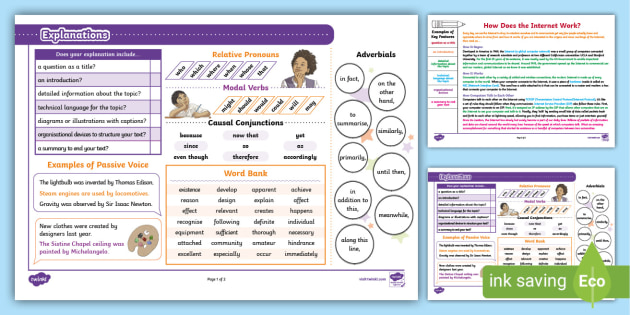UKS2 Writing: Explanations Knowledge Organiser