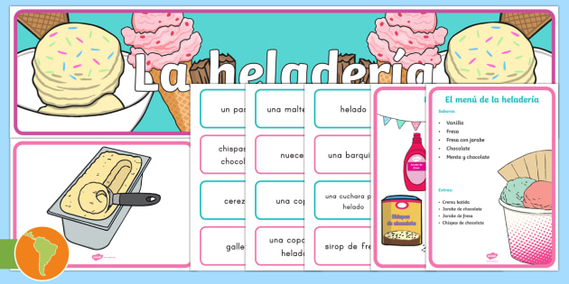 Pack del juego del rol: La heladería (teacher made)