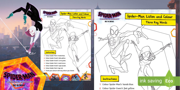 into the spider verse coloring pages