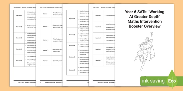 Year 6 SATs Survival: 'Working At Greater Depth' Maths Intervention Booster