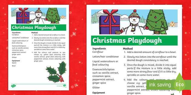 Christmas Playdough Recipe