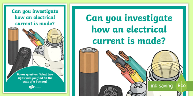 Science Electrical Circuit Investigation Prompt Display Poster