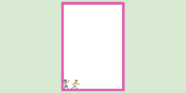Simple Blank Summer Camp Page Border | Page Borders | Twinkl