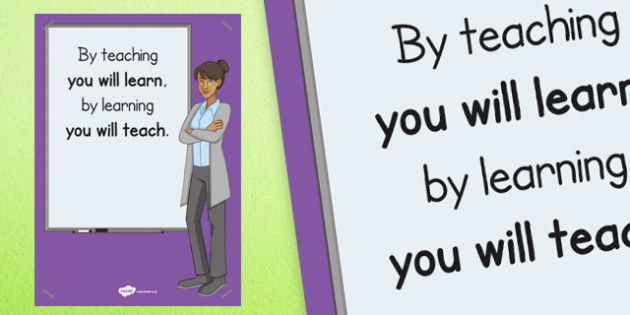 By Teaching You Will Learn Poster