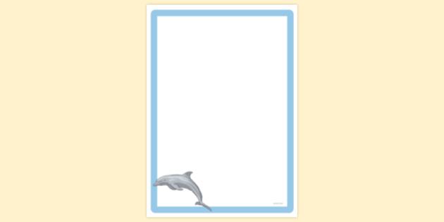 Bottlenose Dolphin Page Border | Page Borders | Twinkl