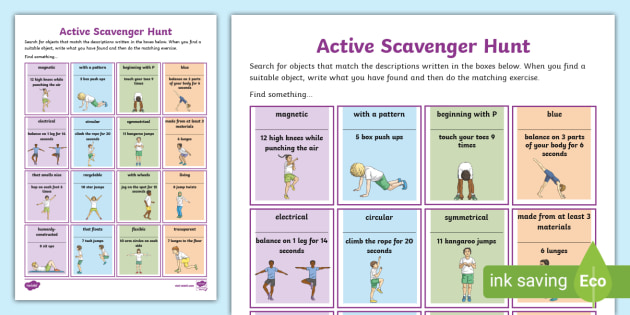 KS2 Active Scavenger Hunt - PE (teacher made) - Twinkl