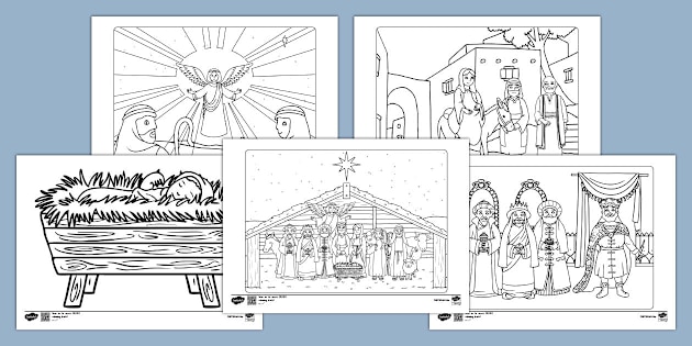 Nativity Coloring Pages For Preschool Free Printable Nativity Coloring