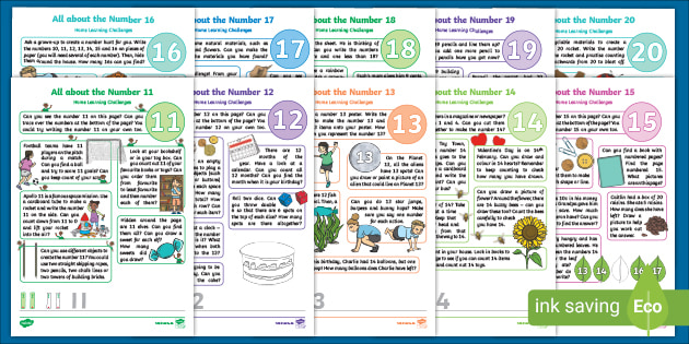 Numbers 11-20 | Maths Home Learning Revision Resource Pack