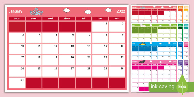 Display Calendar 2022 Calendar (teacher made)