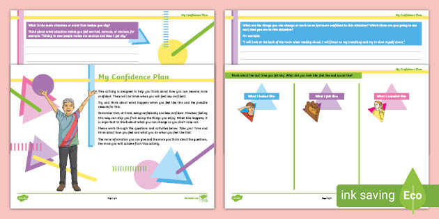 My Confidence Plan Worksheet (teacher made)