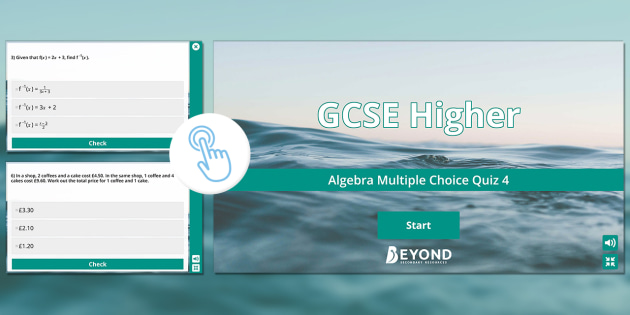 Algebra Multiple Choice Quizzes | twinkl.co.uk