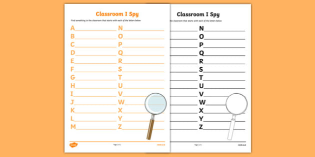 Classroom I Spy (teacher made)