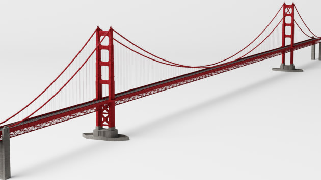 Golden Gate Bridge Augmented Reality (AR) Quick Look Model