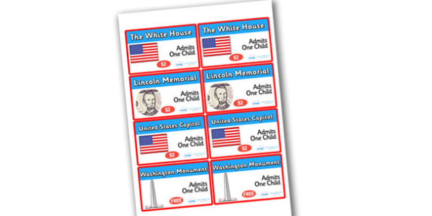 Washington DC Tourist Attraction Role Play Tickets