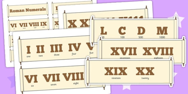 Roman Numerals Scrolls