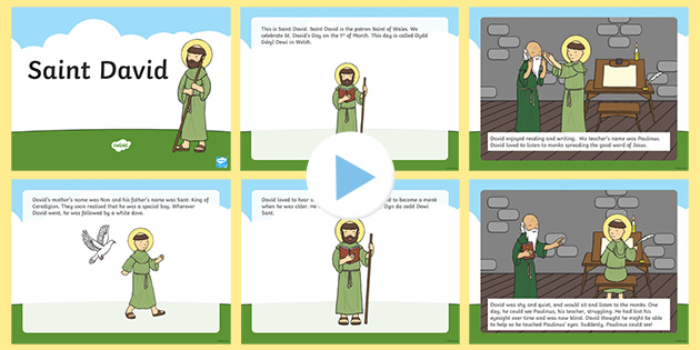 St David / Dewi Sant Story - PowerPoint - Learning Resource