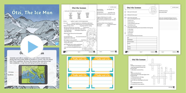 Otzi the Iceman Resource Pack - Year 5 Science