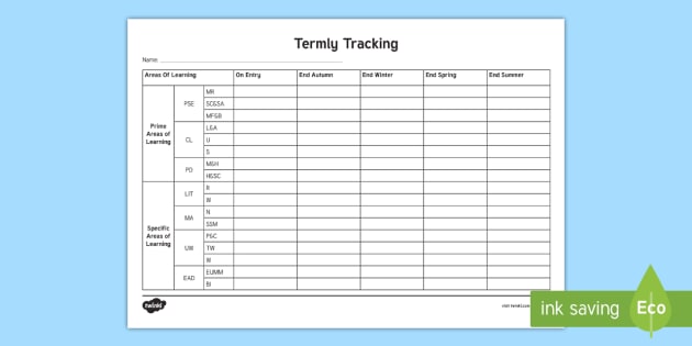 EYFS Individual Termly Tracking Sheet FS2 (teacher made) EYFS Individual Termly Tracking Sheet FS2 (teacher made)
