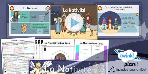 Nativity in French - Festivals Christmas Lesson Pack