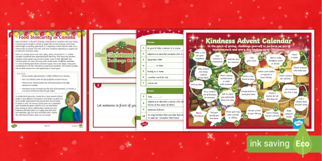 FREE! - Christmas Kindness Activity Pack - Grades 4 to 6