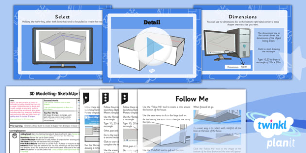 Computing: 3D Drawing Lesson: Detail Year 5 Lesson Pack 2
