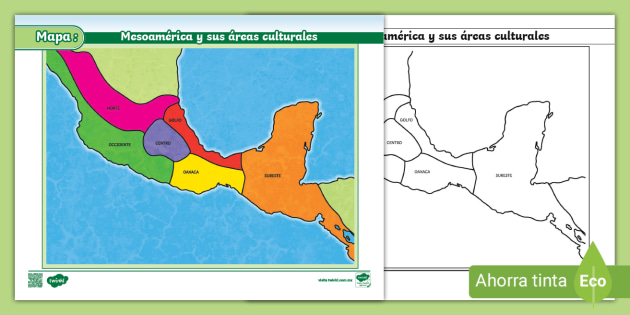 Mapa De Las Regiones Culturales De Mxico Mexico