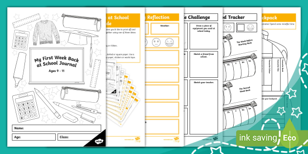 My First Week Back at School Journal Pack (Ages 9 - 11)
