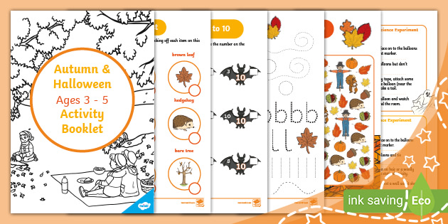 Autumn & Halloween Activity Booklet (Ages 3 - 5)