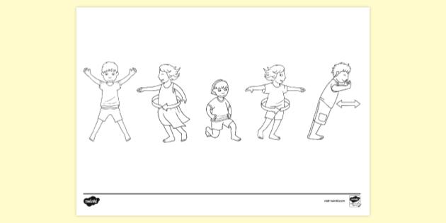 FREE! - Exercise Colouring Page | Colouring Sheets