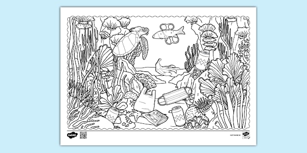 ocean pollution coloring pages printable