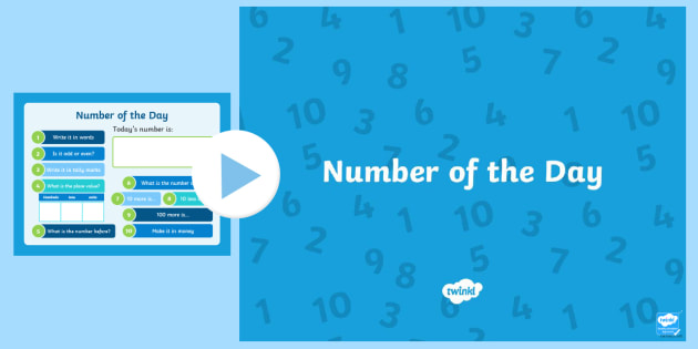 Number of the Day - Year 1-2 Maths (teacher made)