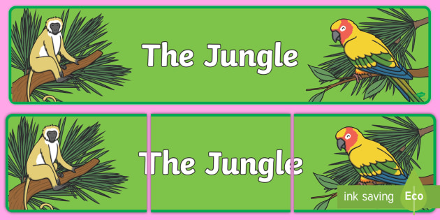 FREE! - The Jungle Display Banner (Plain) (teacher made)
