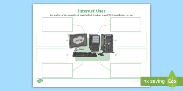 KS2 Internet Uses Worksheet (teacher made)