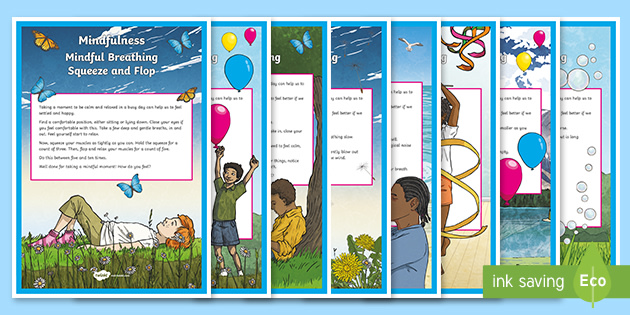Mindful Breathing Poster Pack - Mental Health - Twinkl