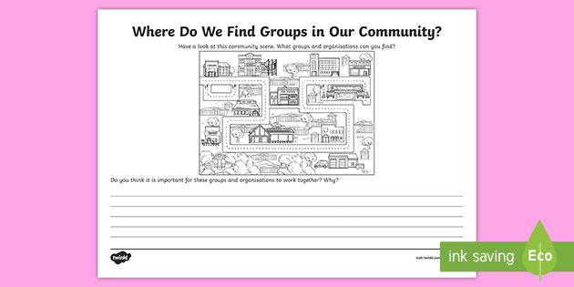 * NEW * Where Do We Find Groups in Our Community? Worksheet