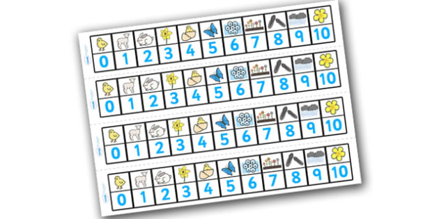 Spring Number Track (1-10) (teacher made)