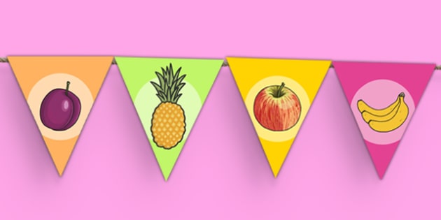 Fruit Salad Bunting (teacher made)