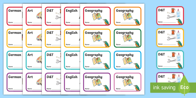 FREE! - Kingfisher Themed Editable Book Labels
