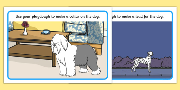 Dog Themed Playdough Mats (teacher made)