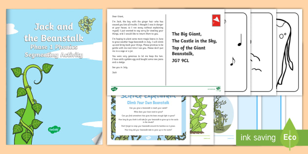 Phase 1 Phonics: Jack and the Beanstalk Segmenting Activity Pack
